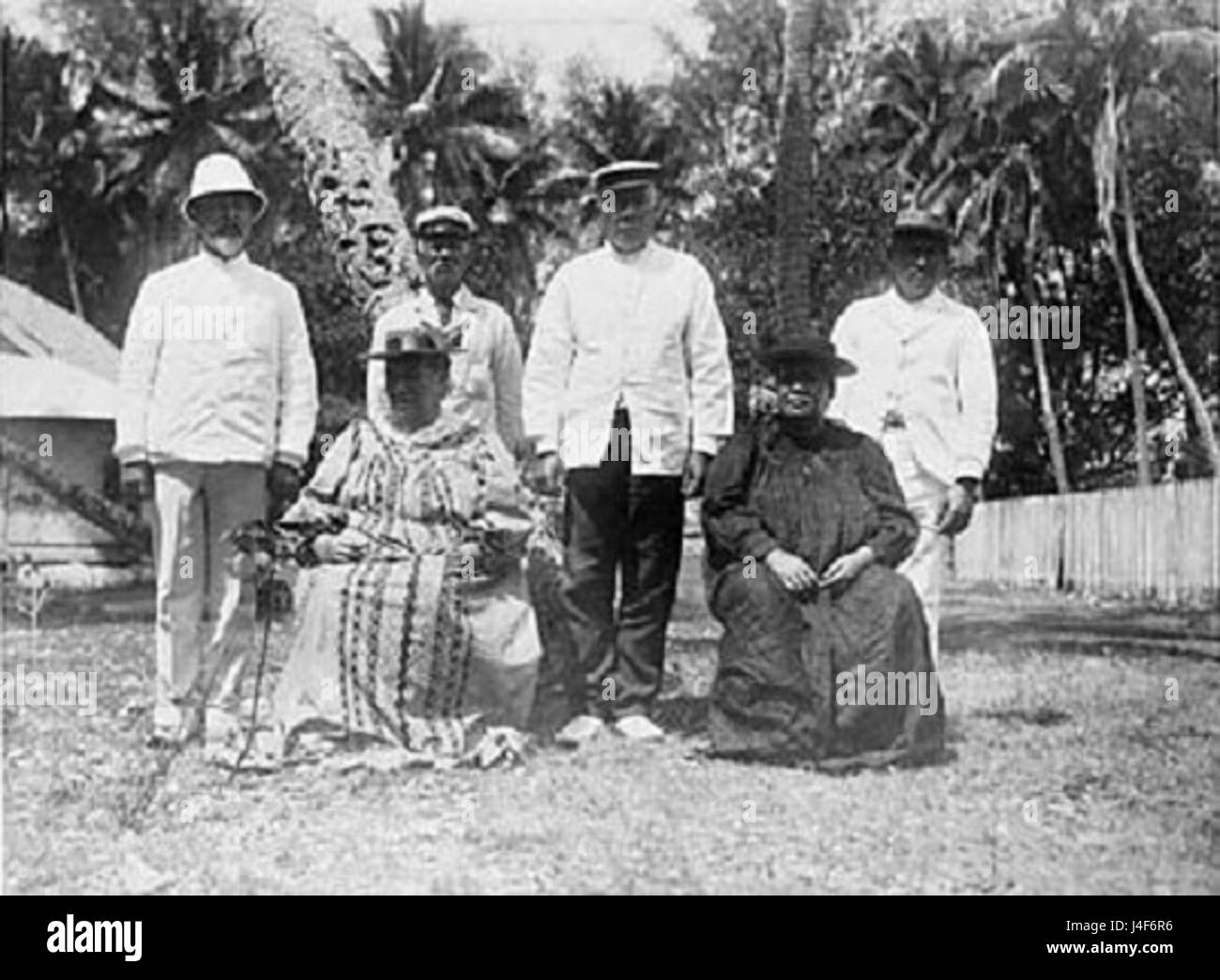 A visual depiction of the Arikis of Rarotonga from October 1900 ...
