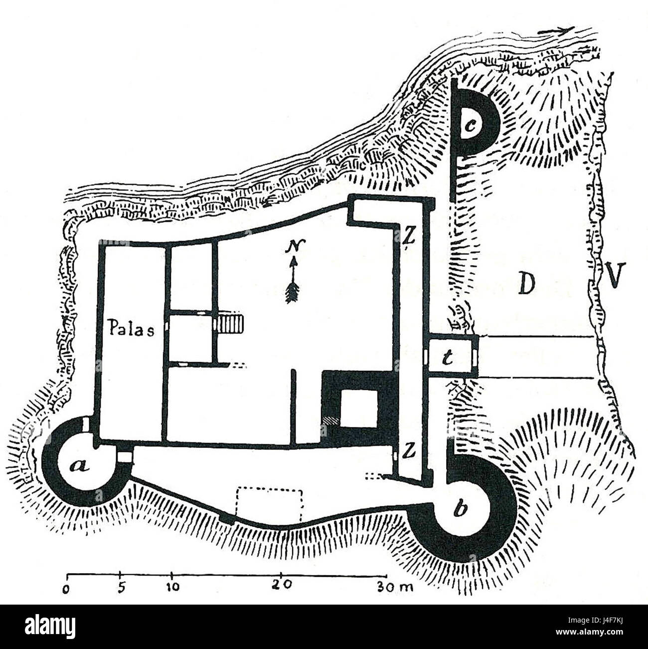 The Rudelsburg is a medieval castle located in Germany. This floor plan ...