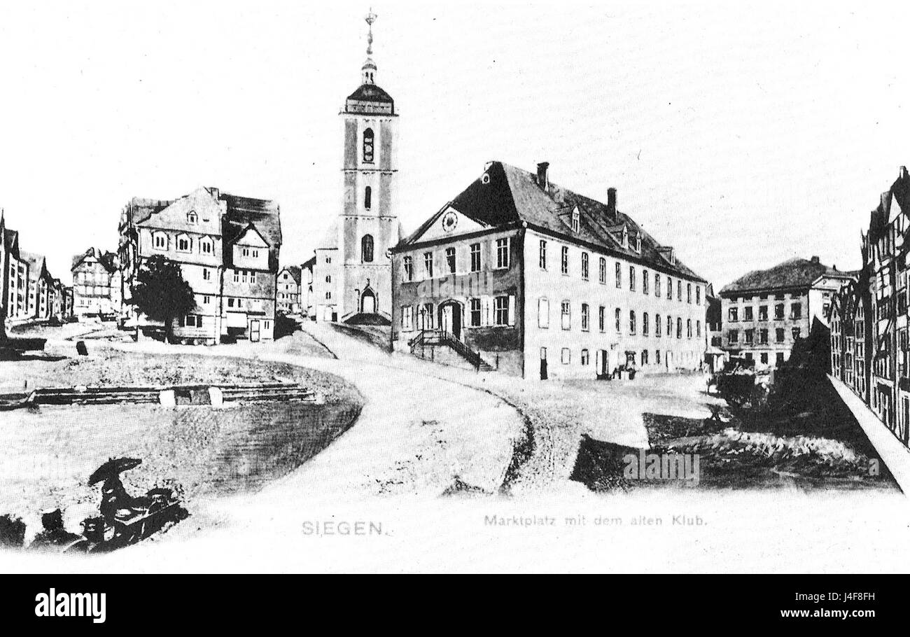 A 1865 depiction of the Marktplatz (Market Square) in an unspecified ...