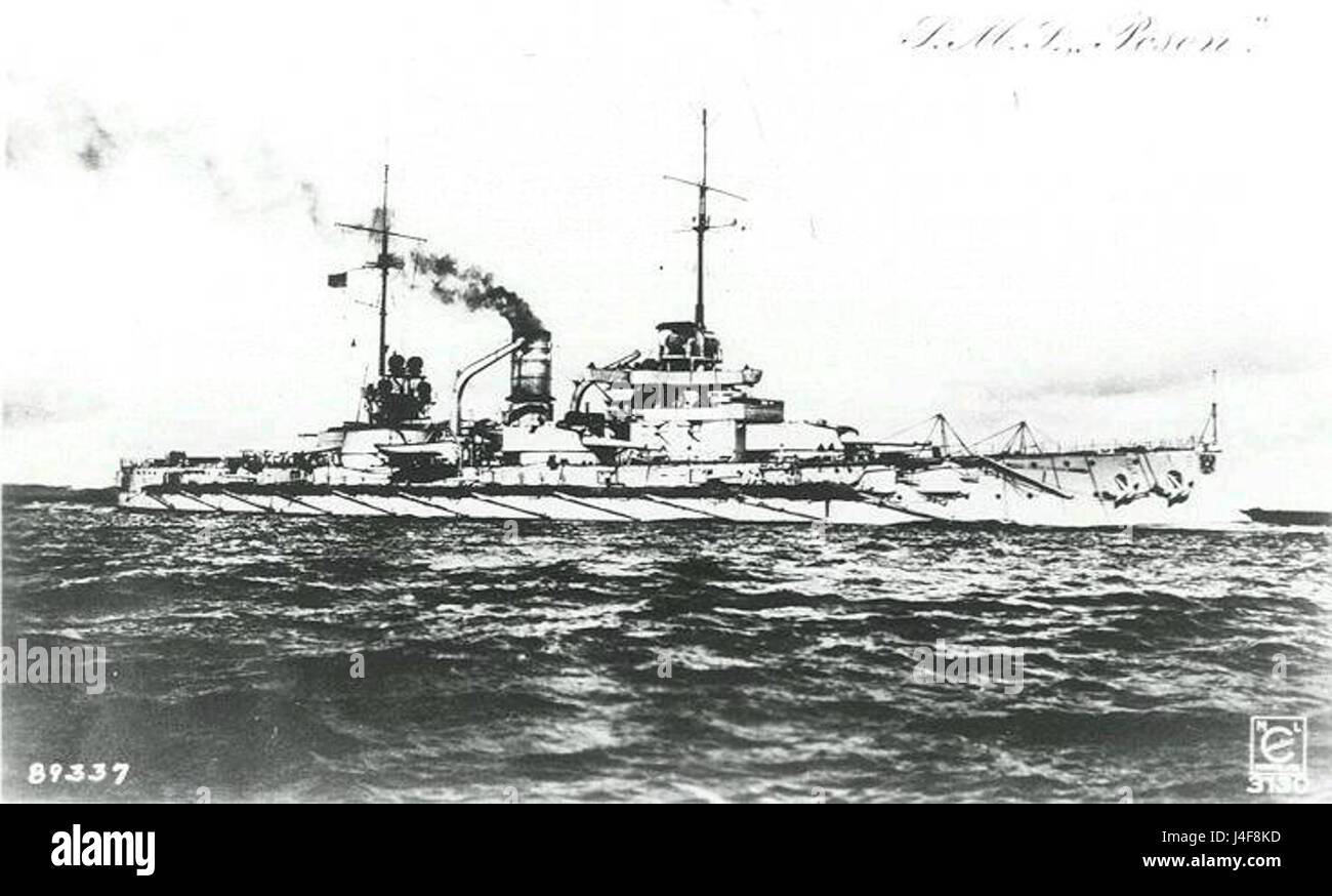 The SMS Posen was a German battleship built in the early 20th century ...