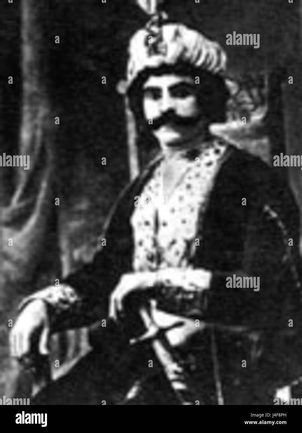 This portrait of Shah Abbas, painted by Sarabski, showcases the ...