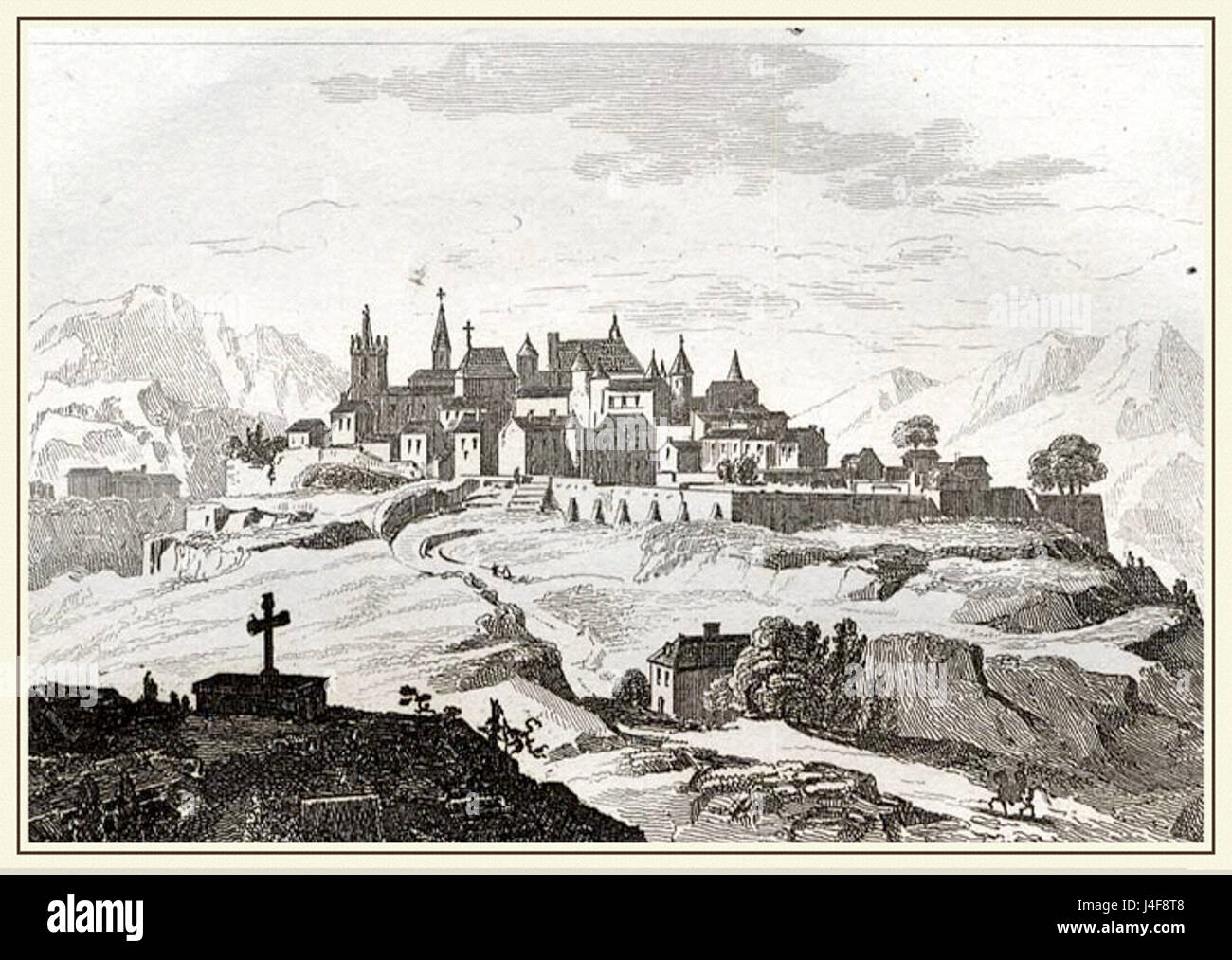 The 1836 map of Salers by Malte Brun offers a detailed geographical ...