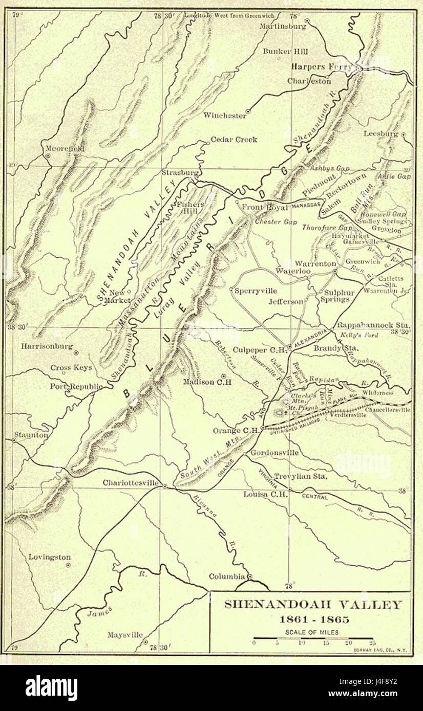 Map of shenandoah hi-res stock photography and images - Alamy