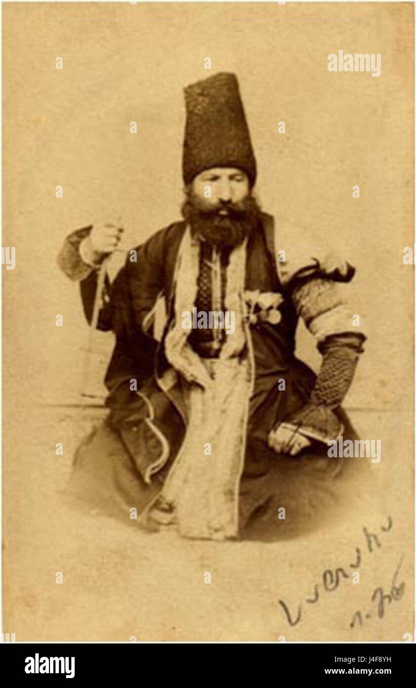 The 1860 painting 'Satara Singer Hanende' portrays a traditional ...