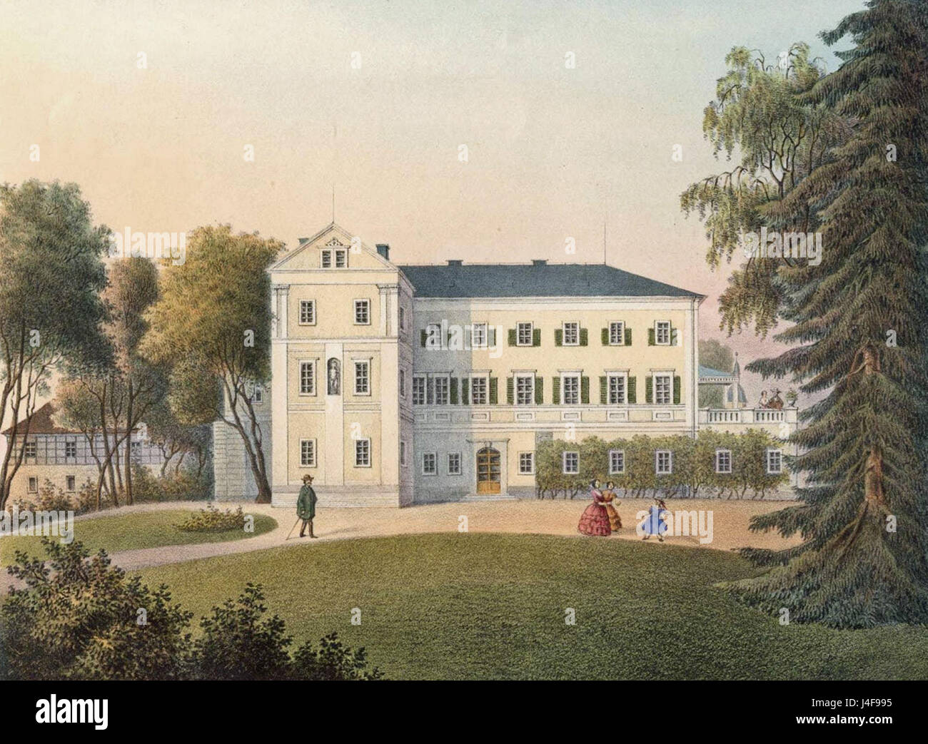 Schloss Eythra 1858 Stock Photo - Alamy