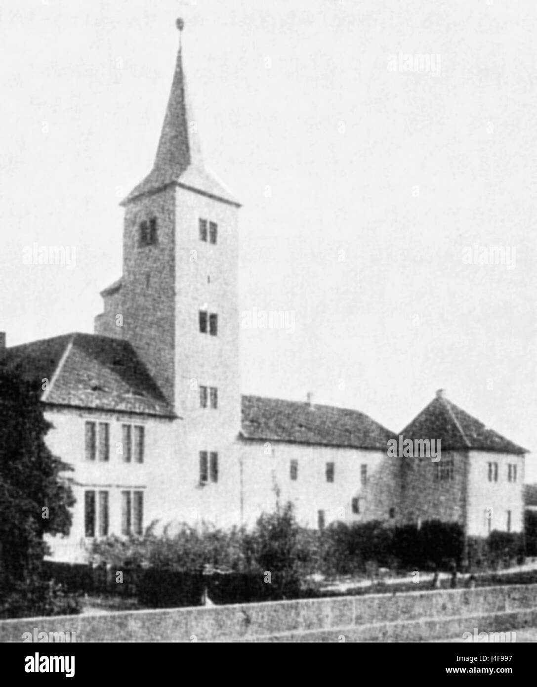 This photograph shows Schloss Hessen (Hessen Castle) in Germany, taken ...