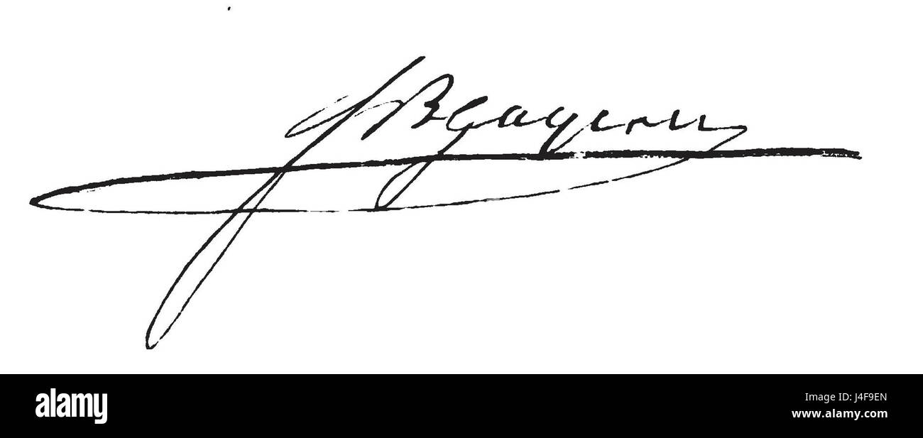 The signature of Friedrich von Gagern, a prominent 19th-century German ...