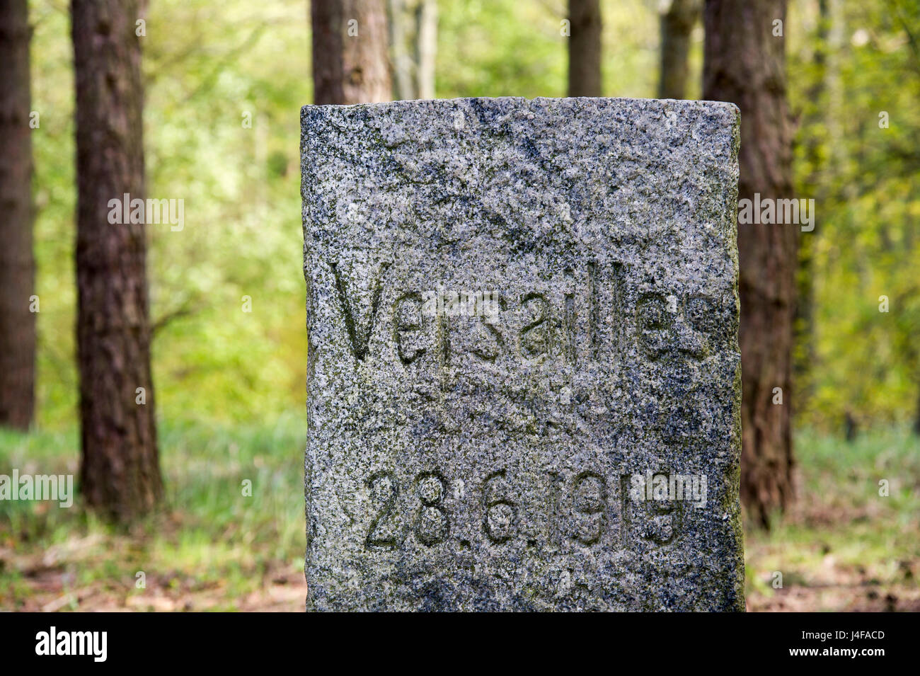 Freie Stadt Danzig/Deutschland and Third Reich boundary stone in former ...