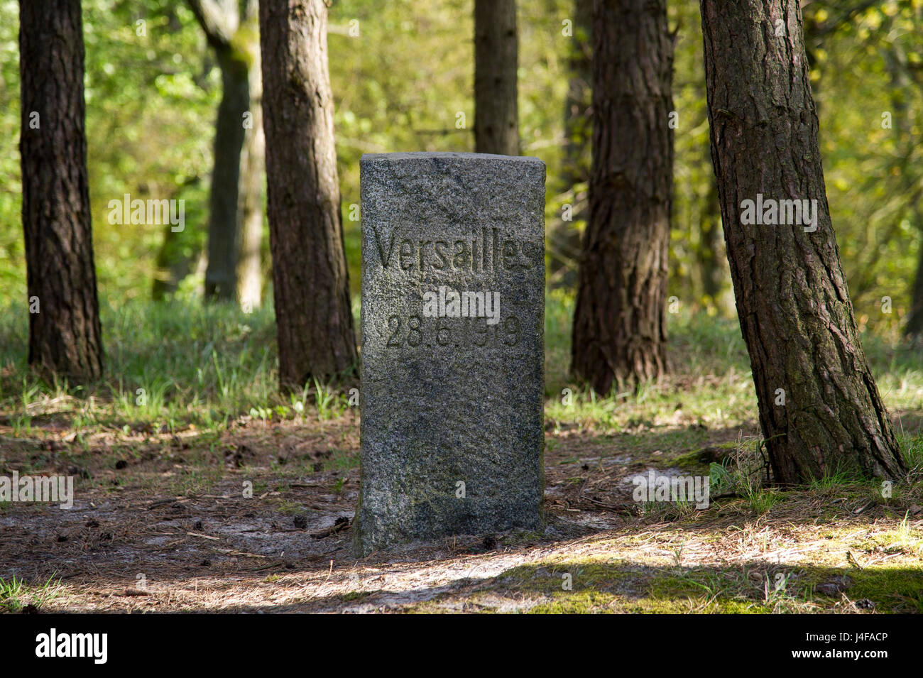 Freie Stadt Danzig/Deutschland and Third Reich boundary stone in former ...