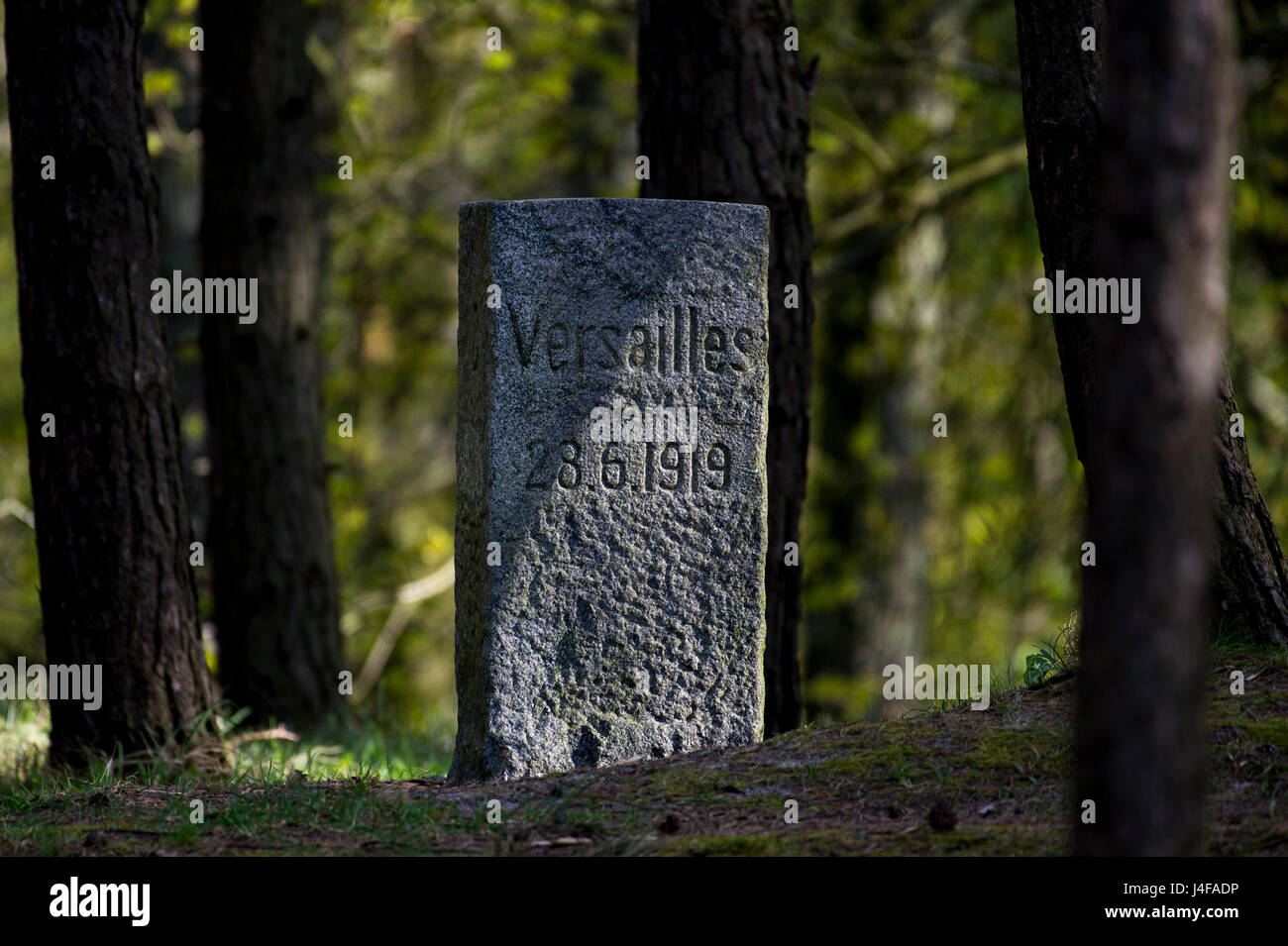 Freie Stadt Danzig/Deutschland and Third Reich boundary stone in former ...