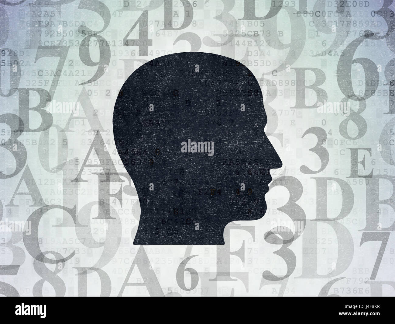 Data concept: Head on Digital Data Paper background Stock Photo - Alamy