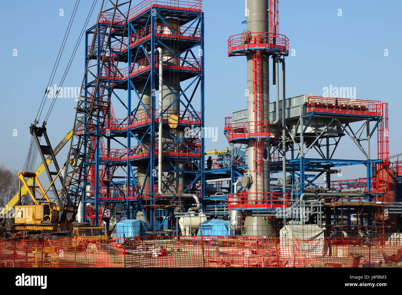 new plant construction site heavy industry Stock Photo - Alamy