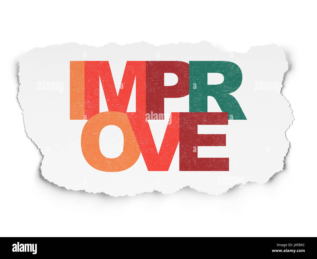 Business concept: Improve on Torn Paper background Stock Photo - Alamy