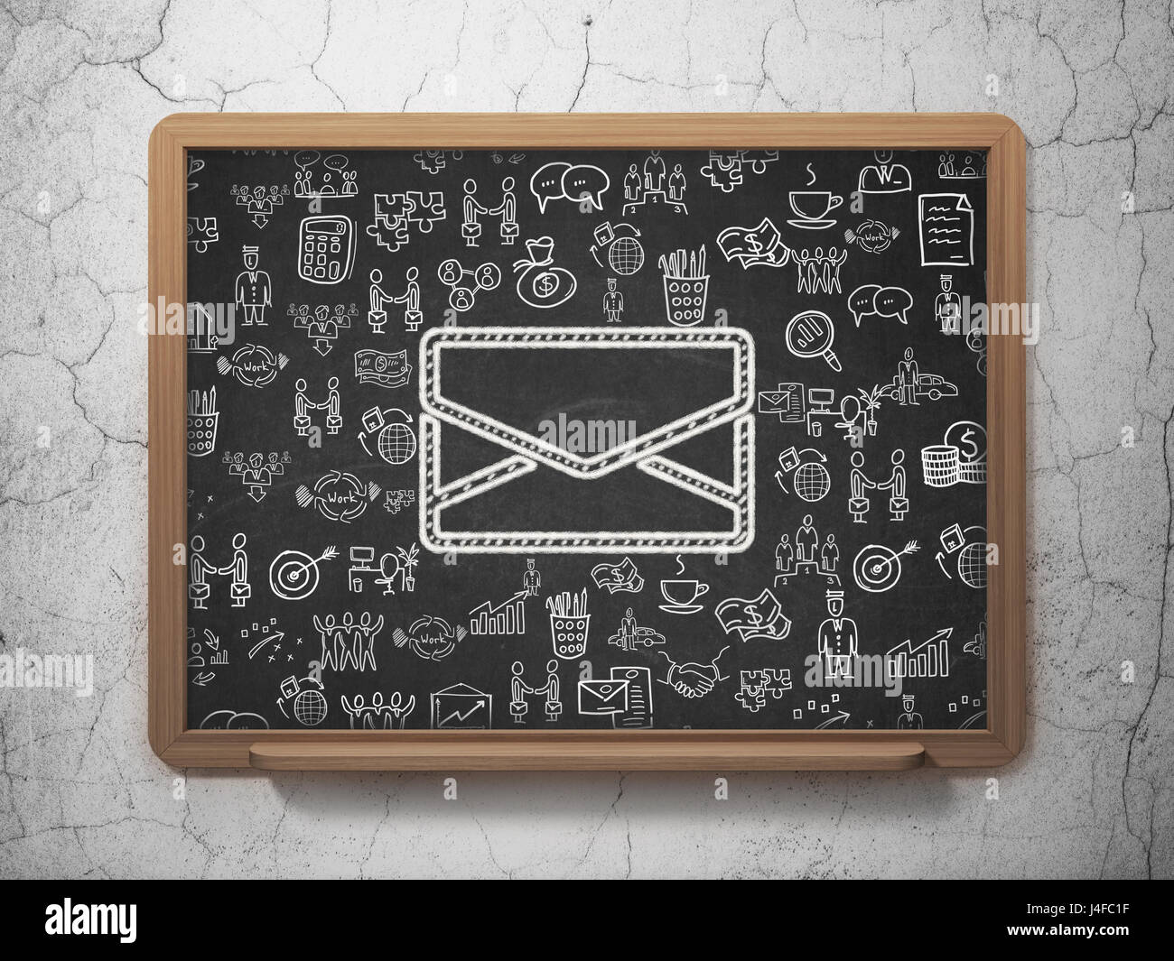 Business concept: Email on School board background Stock Photo - Alamy
