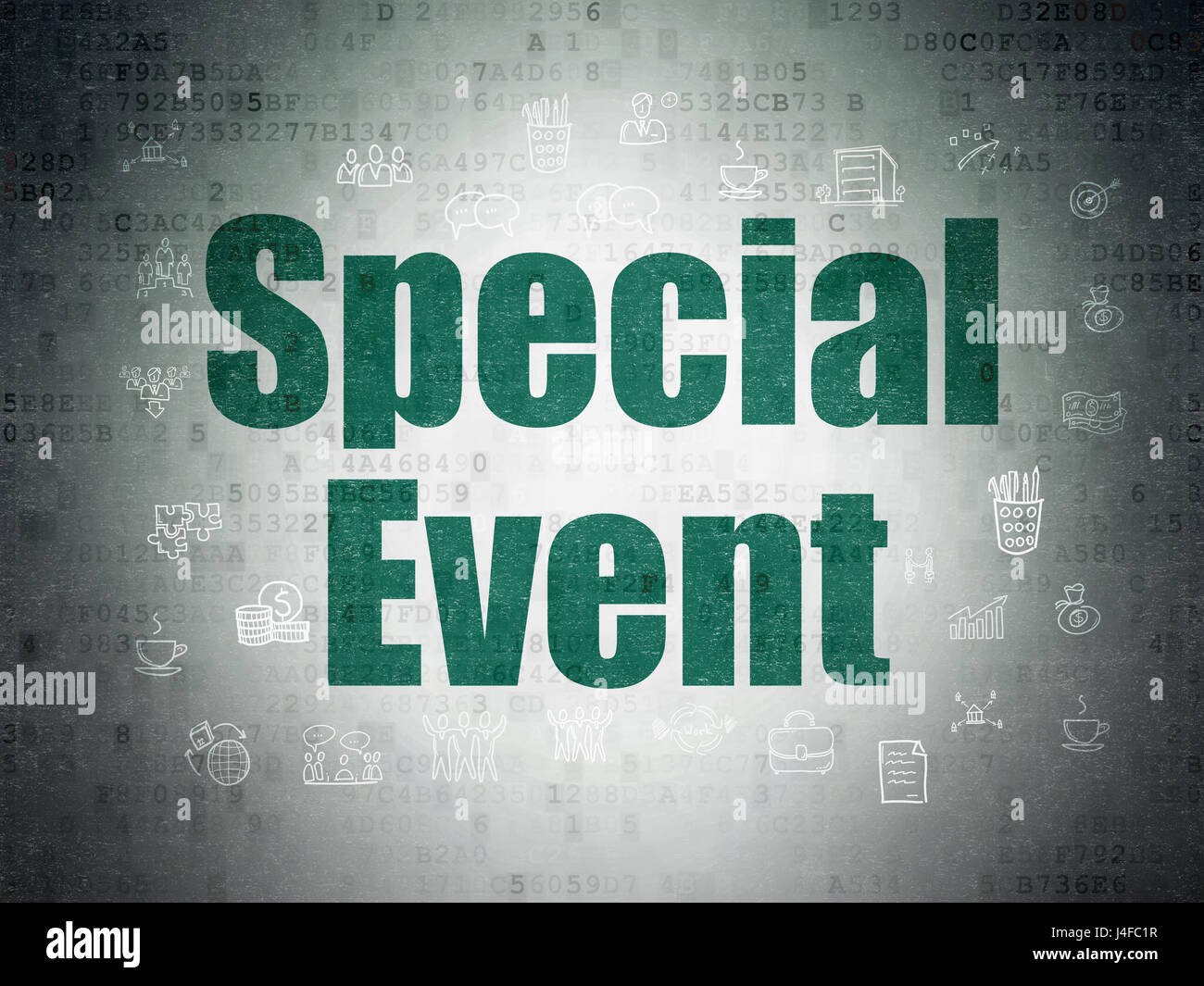 Business concept: Special Event on Digital Data Paper background Stock ...