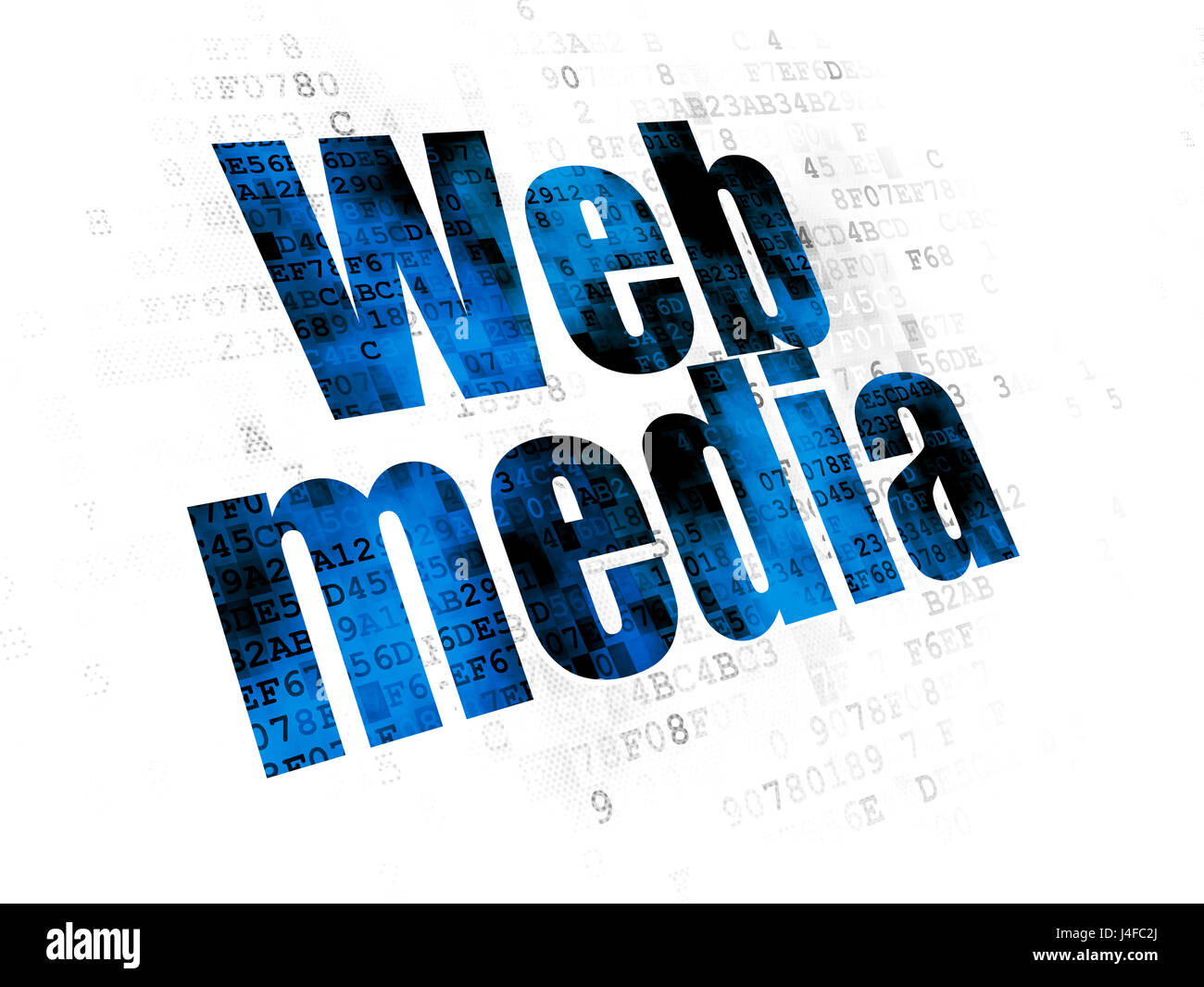 Web development concept: Web Media on Digital background Stock Photo ...
