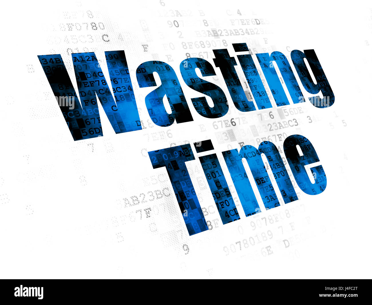 Timeline concept: Wasting Time on Digital background Stock Photo - Alamy