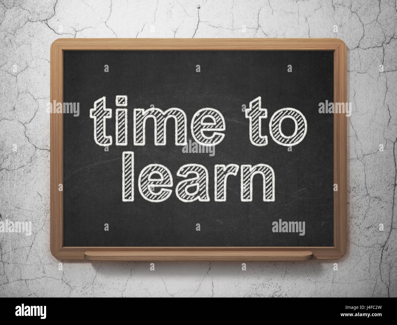 Time concept: Time to Learn on chalkboard background Stock Photo - Alamy