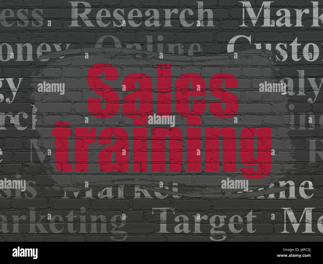 Marketing concept: Sales Training on wall background Stock Photo - Alamy