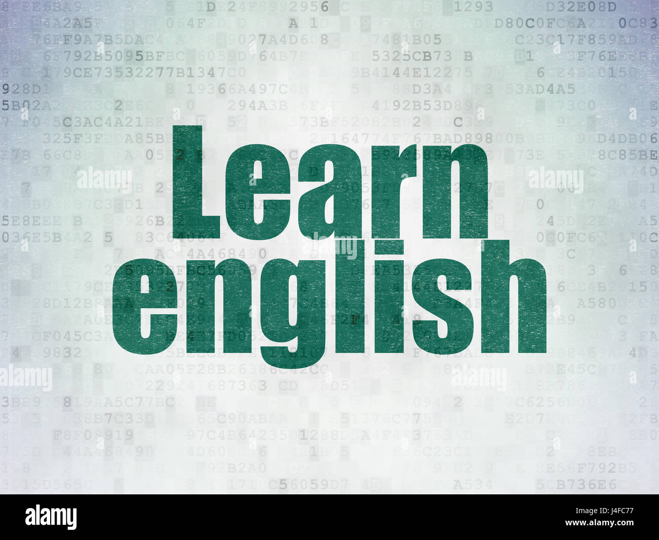 Education concept: Learn English on Digital Data Paper background Stock ...