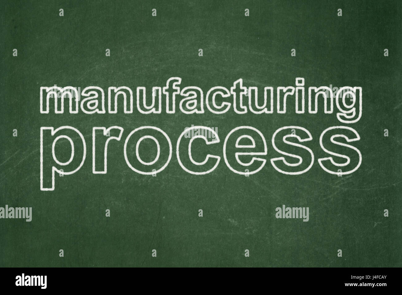 Industry concept: Manufacturing Process on chalkboard background Stock ...