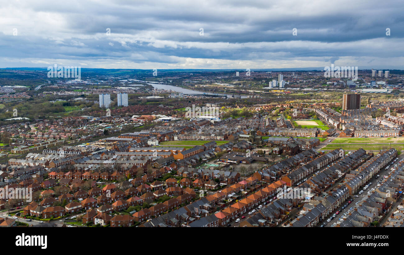 Gateshead from above Stock Photo - Alamy