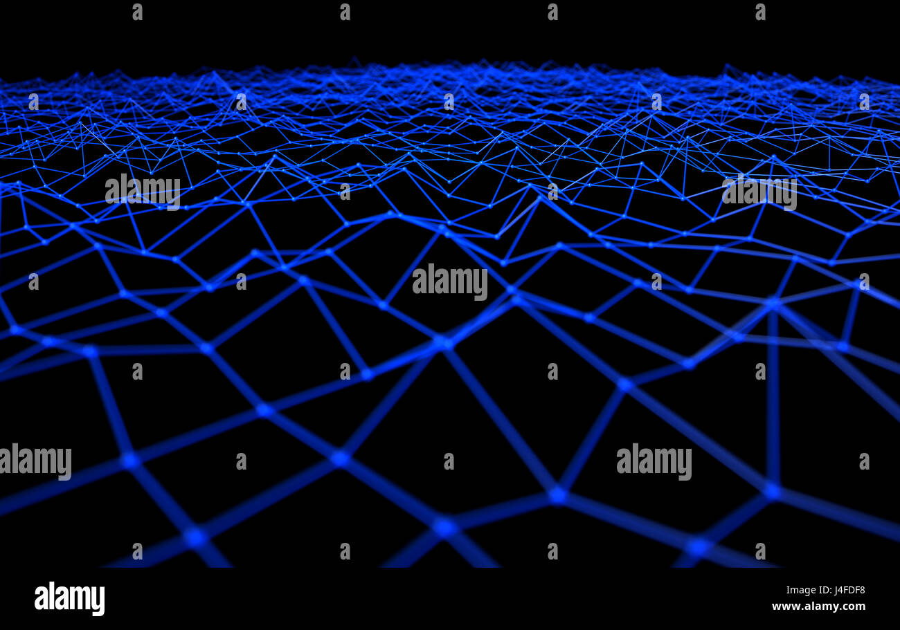 An abstract plexus neon structure background with a connected matrix of ...