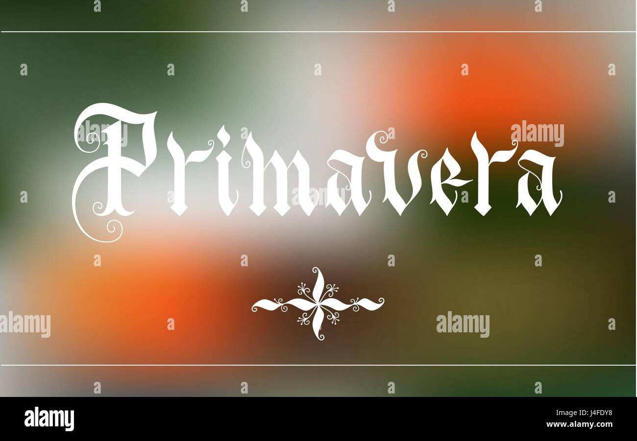 Primavera hand lettering Stock Vector Image & Art - Alamy