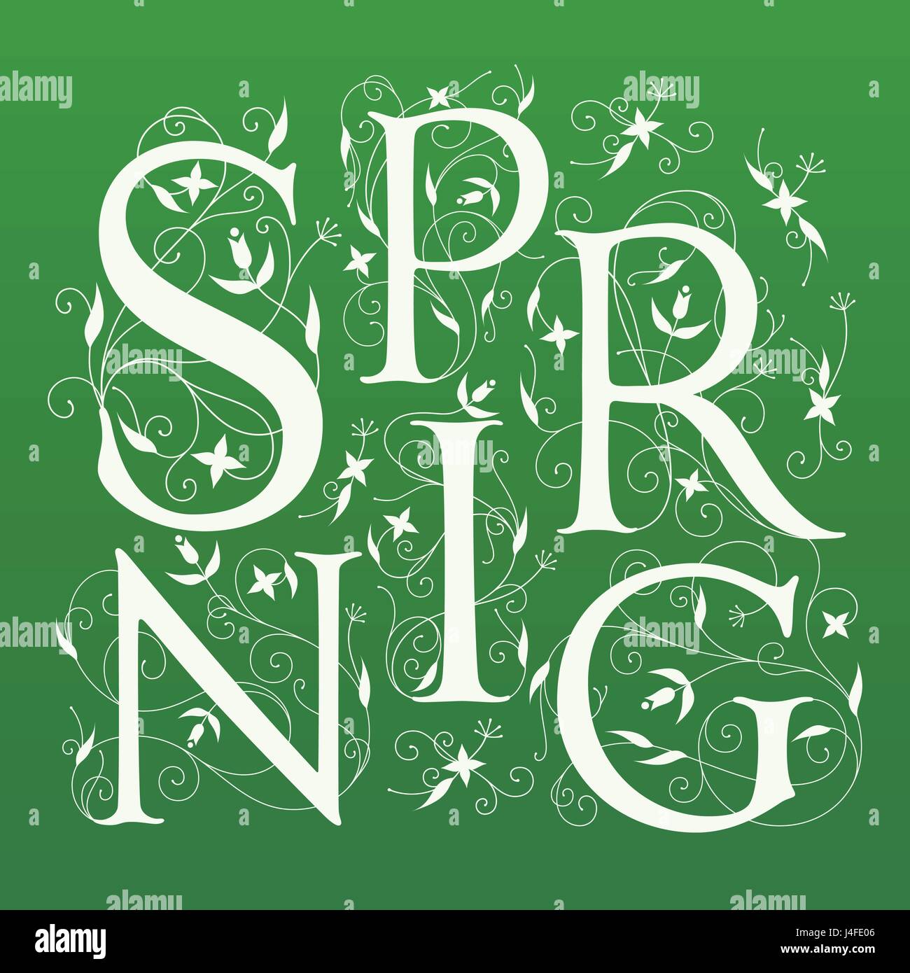 Floral lettering hi-res stock photography and images - Alamy