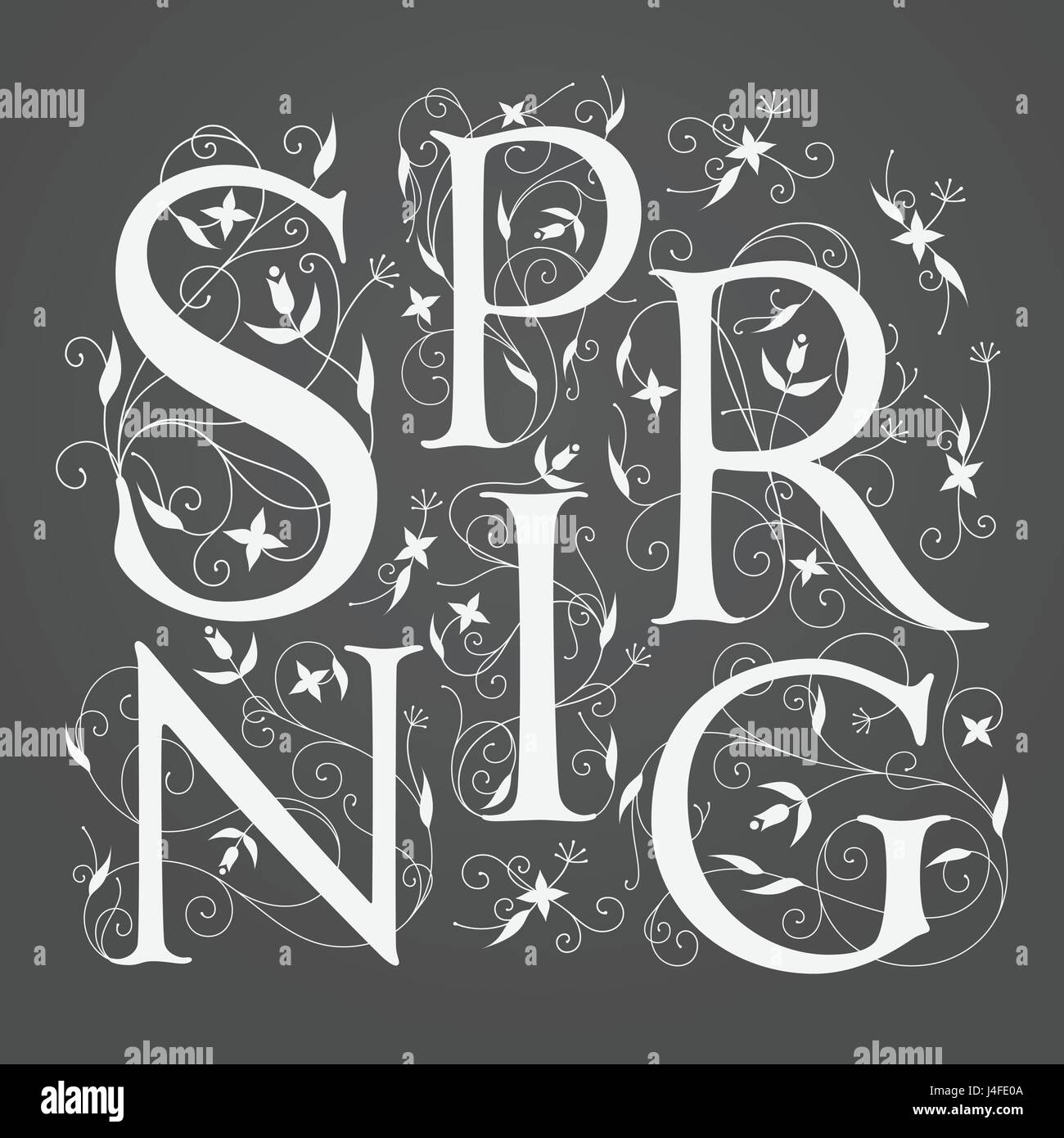 Floral lettering hi-res stock photography and images - Alamy