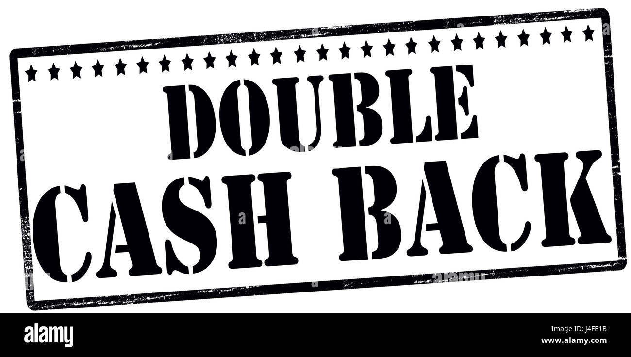 Stamp with text double cash back inside, vector illustration Stock ...