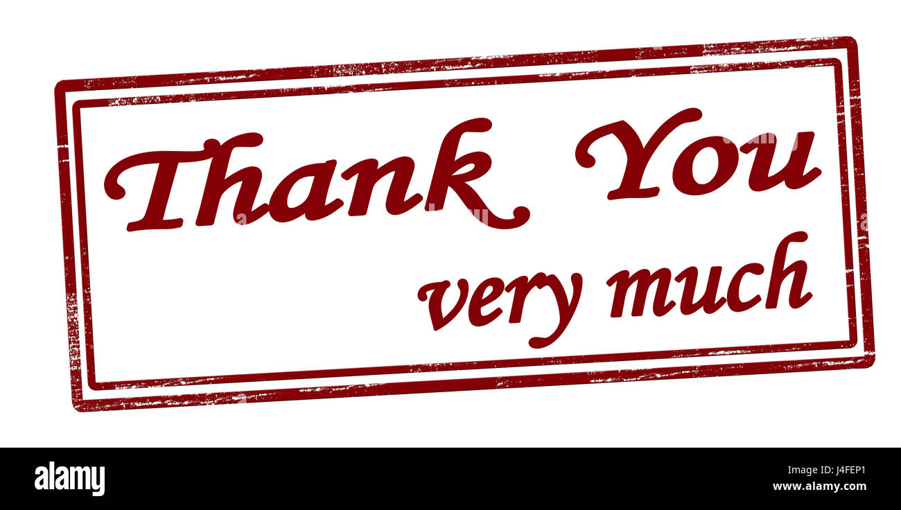 Stamp with text thank you very much inside, vector illustration Stock ...