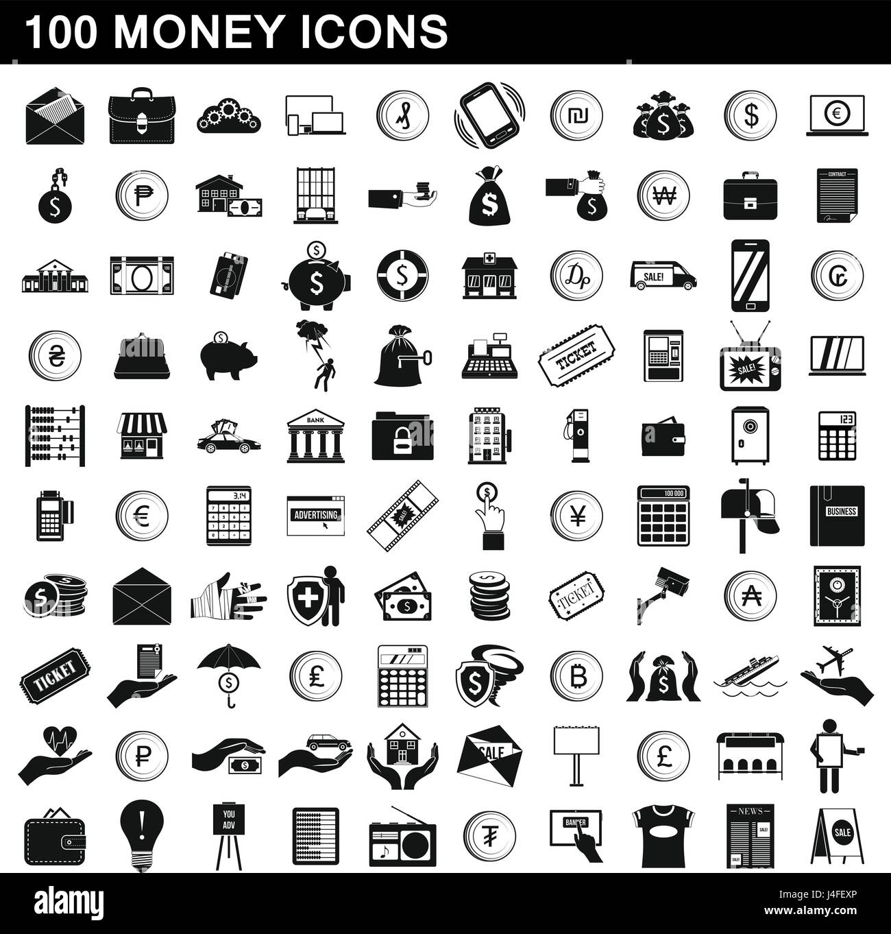 Euro wallet simple icons Stock Vector Images - Alamy