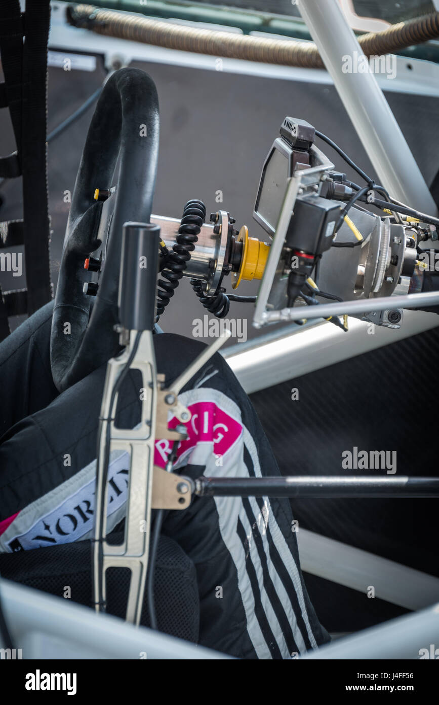 The interior of Chris Smiley's BTCC Chevrolet race car at Thruxton ...