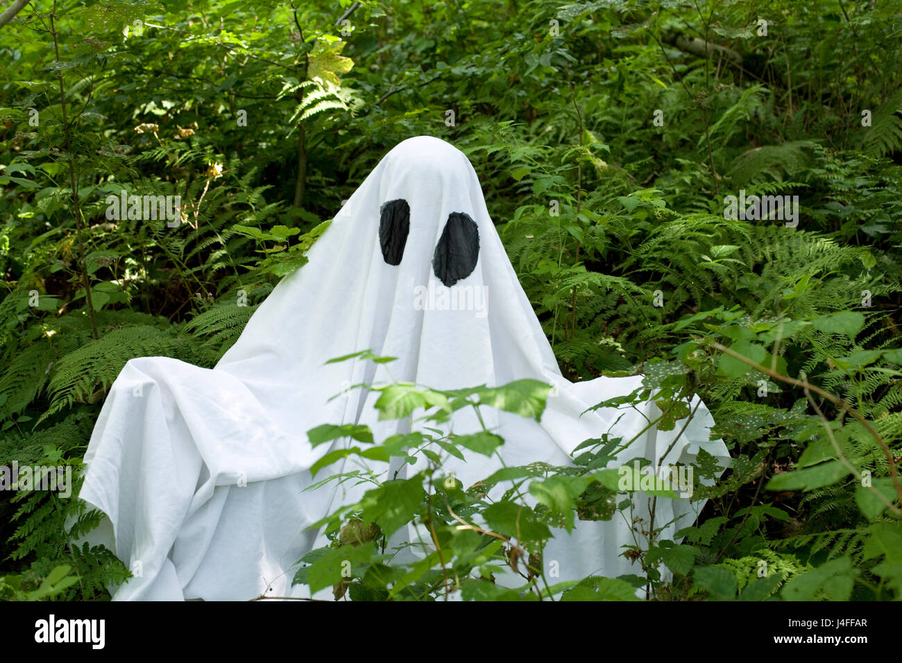white ghost in forest Stock Photo - Alamy