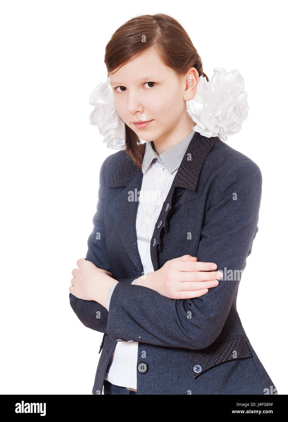 Calm and relaxed teen high school student isolated Stock Photo - Alamy