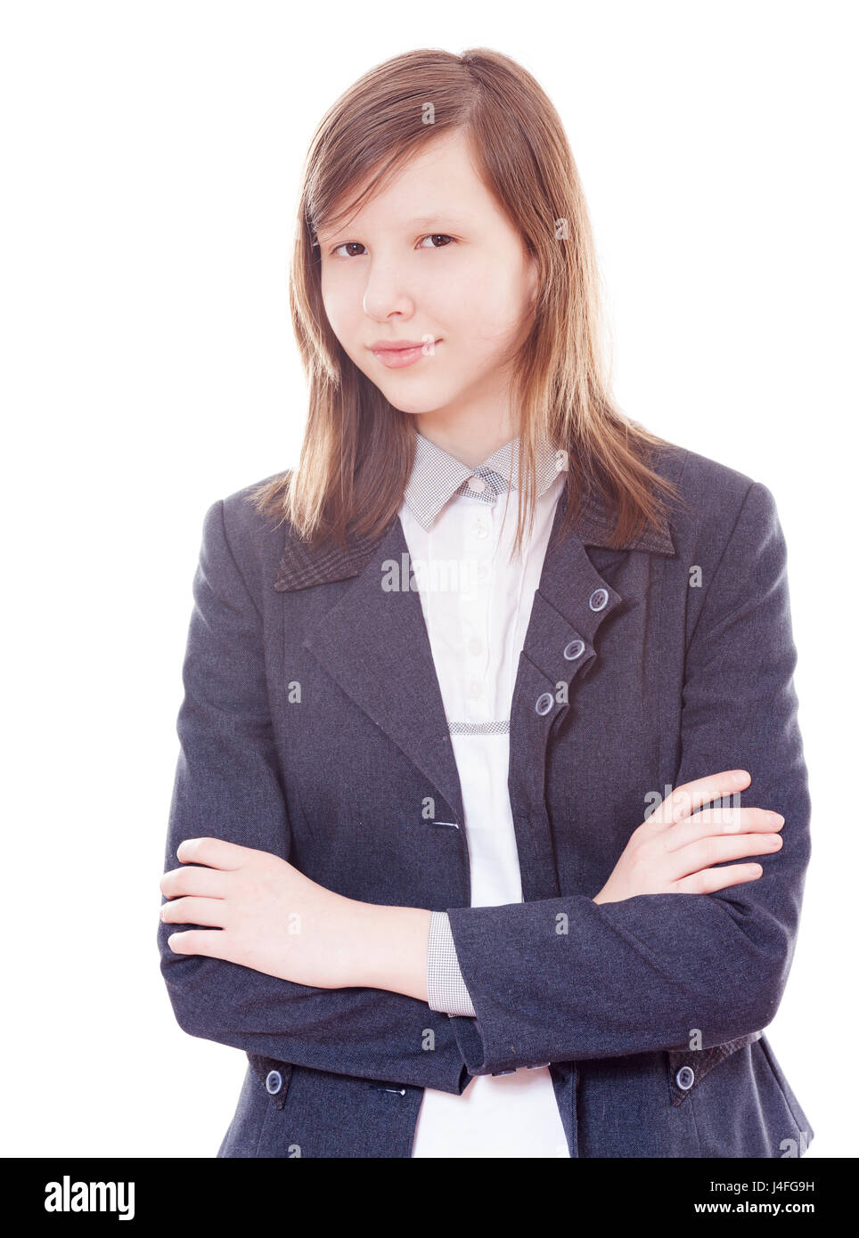 Calm and relaxed teen high school student isolated Stock Photo - Alamy