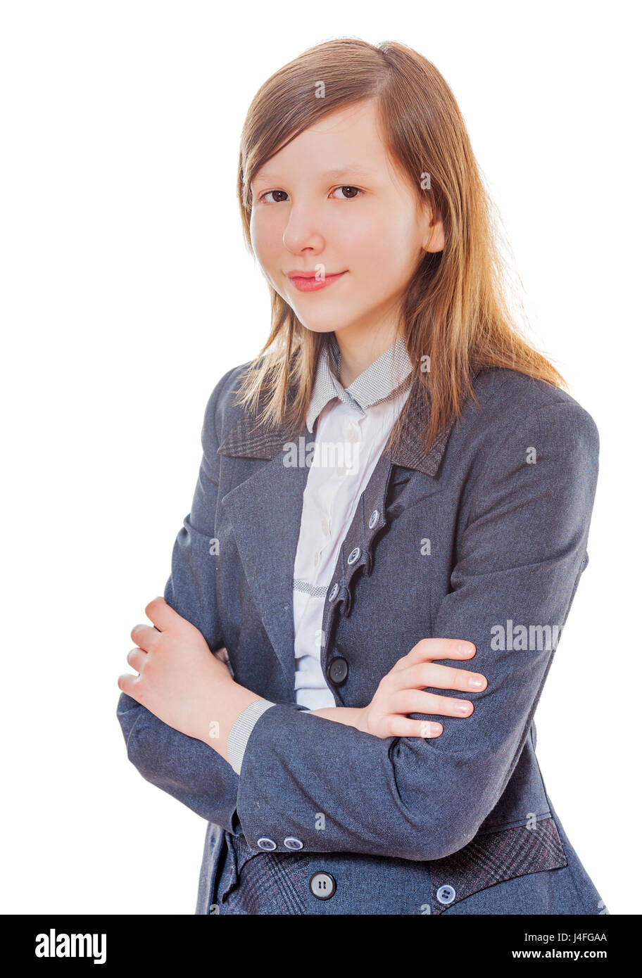 Calm and relaxed teen high school student isolated Stock Photo - Alamy