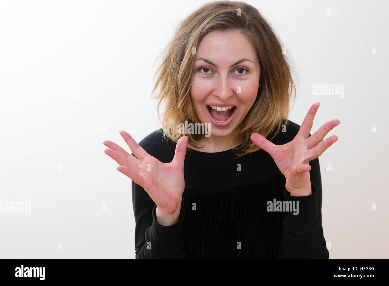 Head and shoulders waving hi-res stock photography and images - Alamy