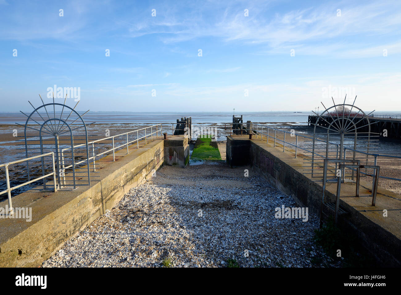 Remains of Gog's Berth, a pier from which the barges Gog and Magog ...