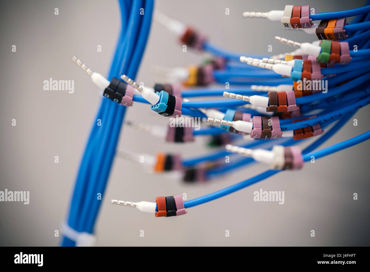 electric cable connectors background, close up Stock Photo - Alamy