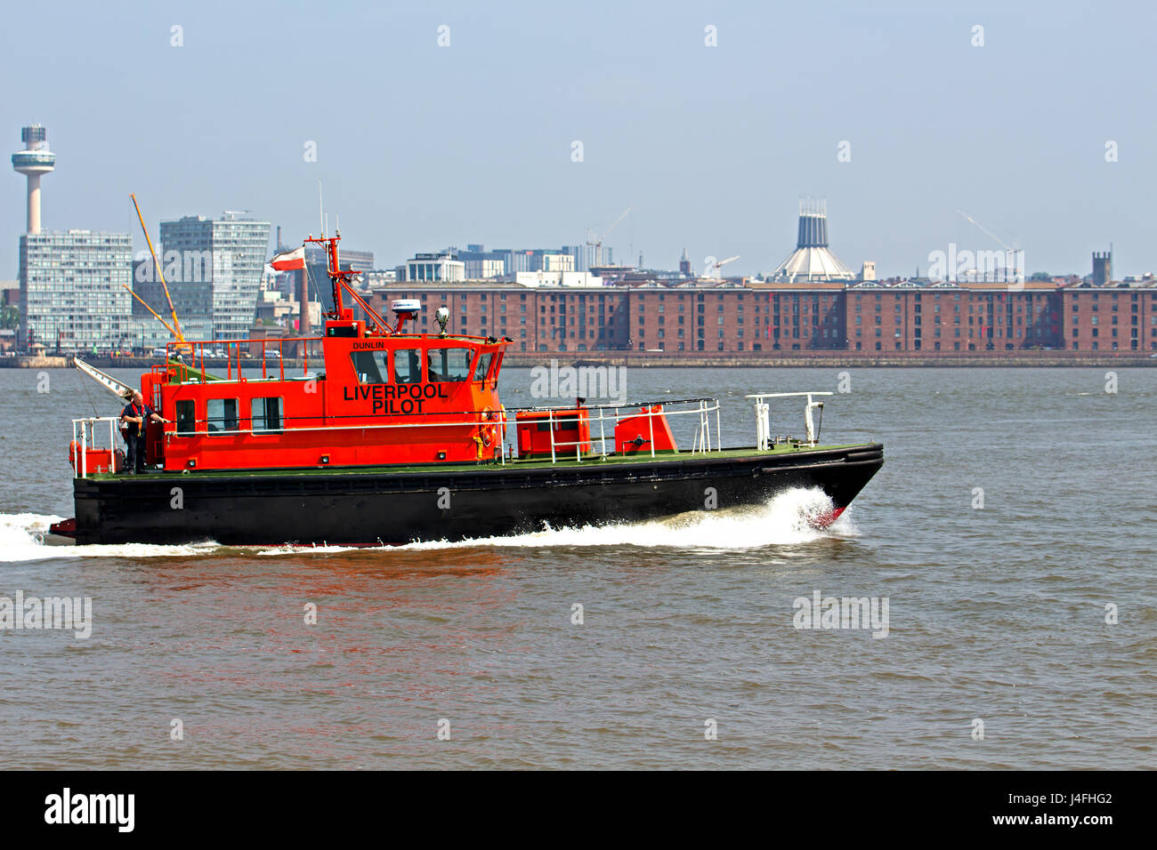 The Liverpool Pilot boat Dunlin on the River Mersey Stock Photo - Alamy