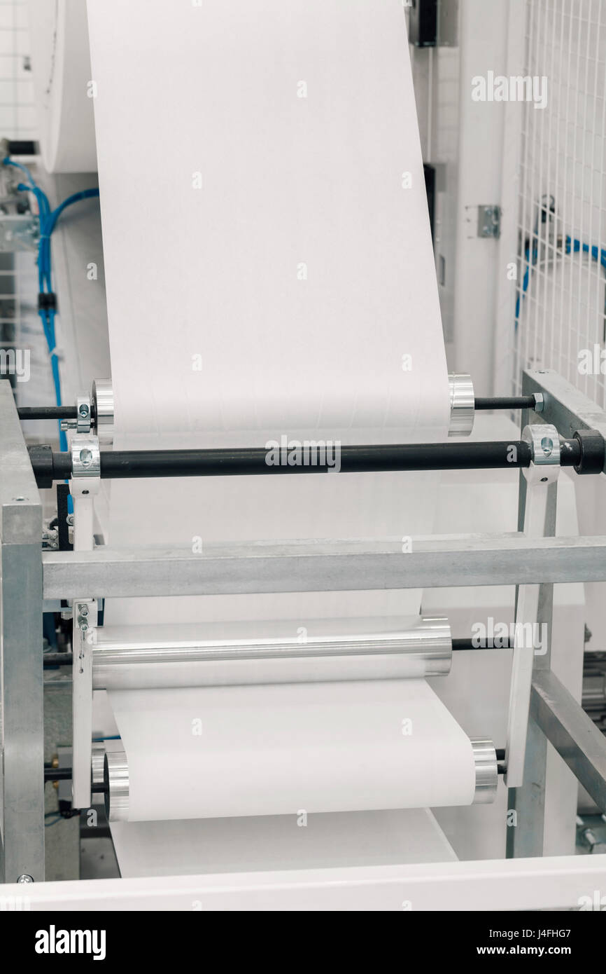 production on paper roll machine, close up Stock Photo - Alamy