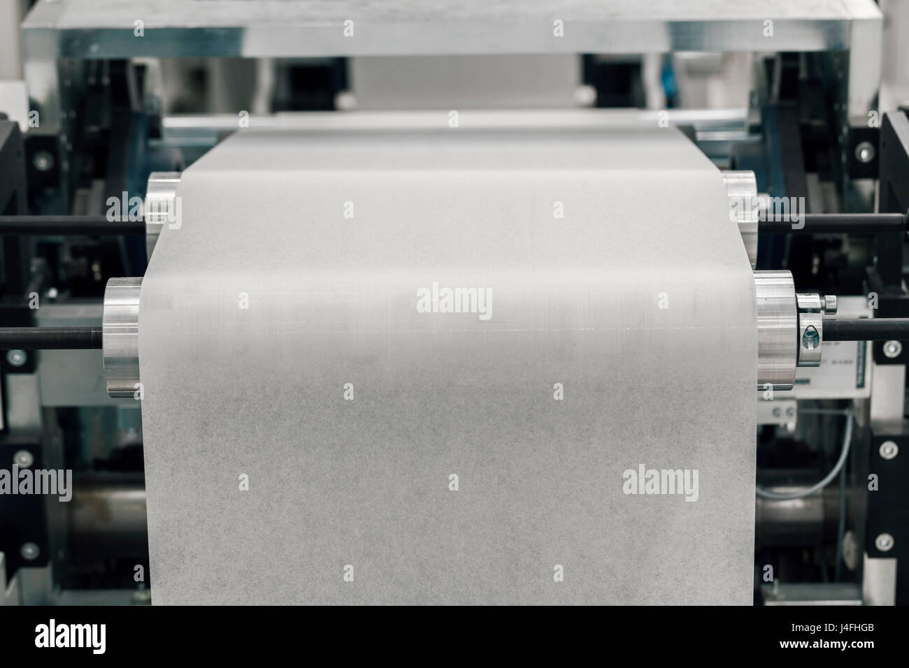 production on paper roll machine, close up Stock Photo - Alamy