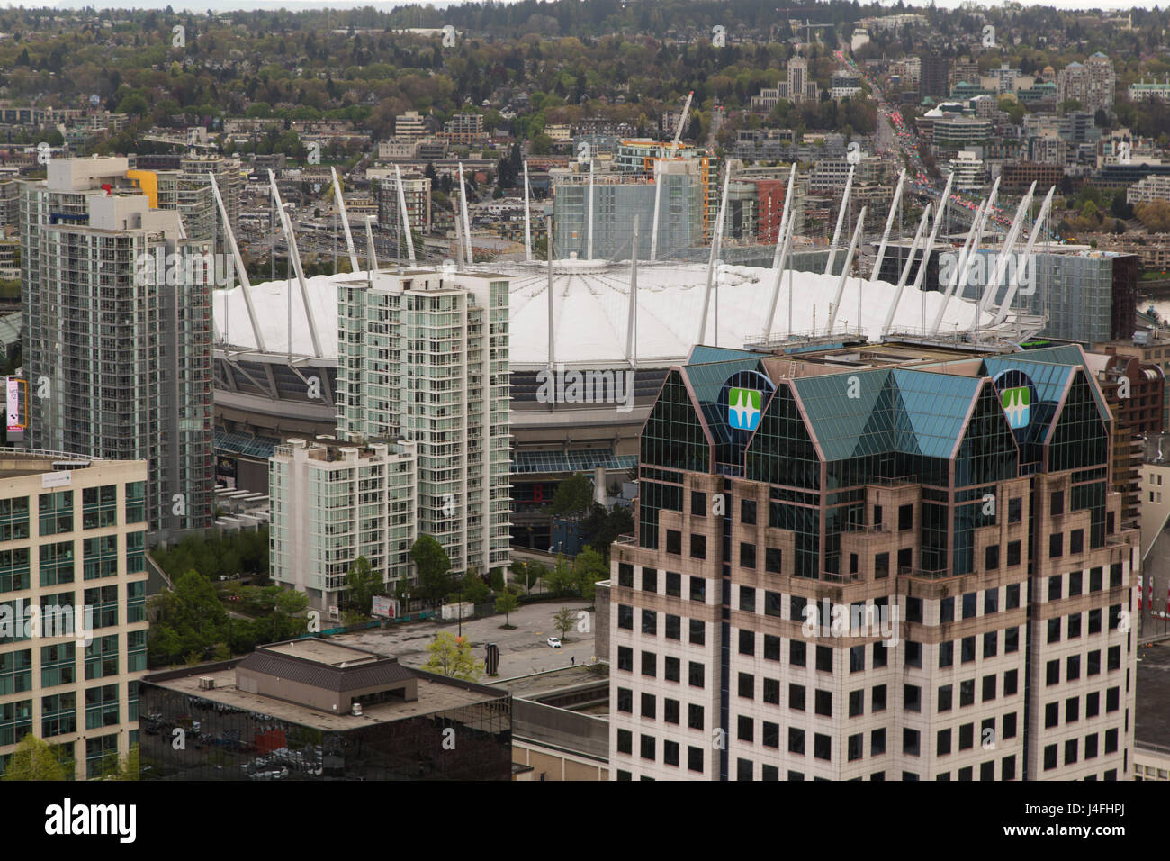 BC Place Stadium in Vancouver, Canada. The stadium hosts events and is ...