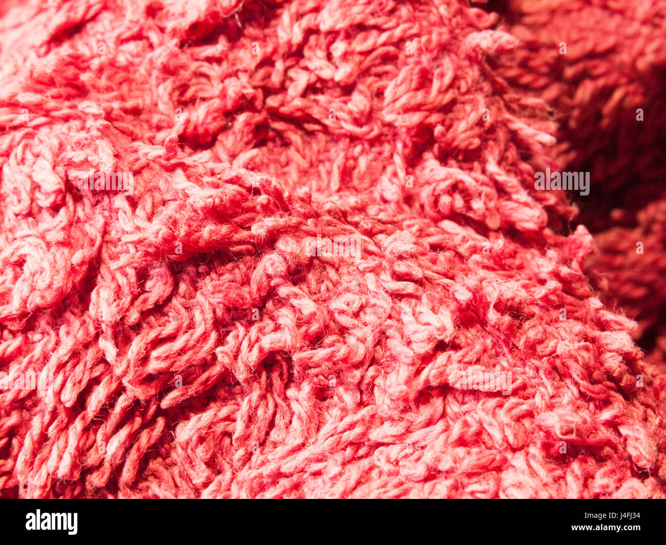 macro close up studio fabric red cotton wool close up texture Stock ...