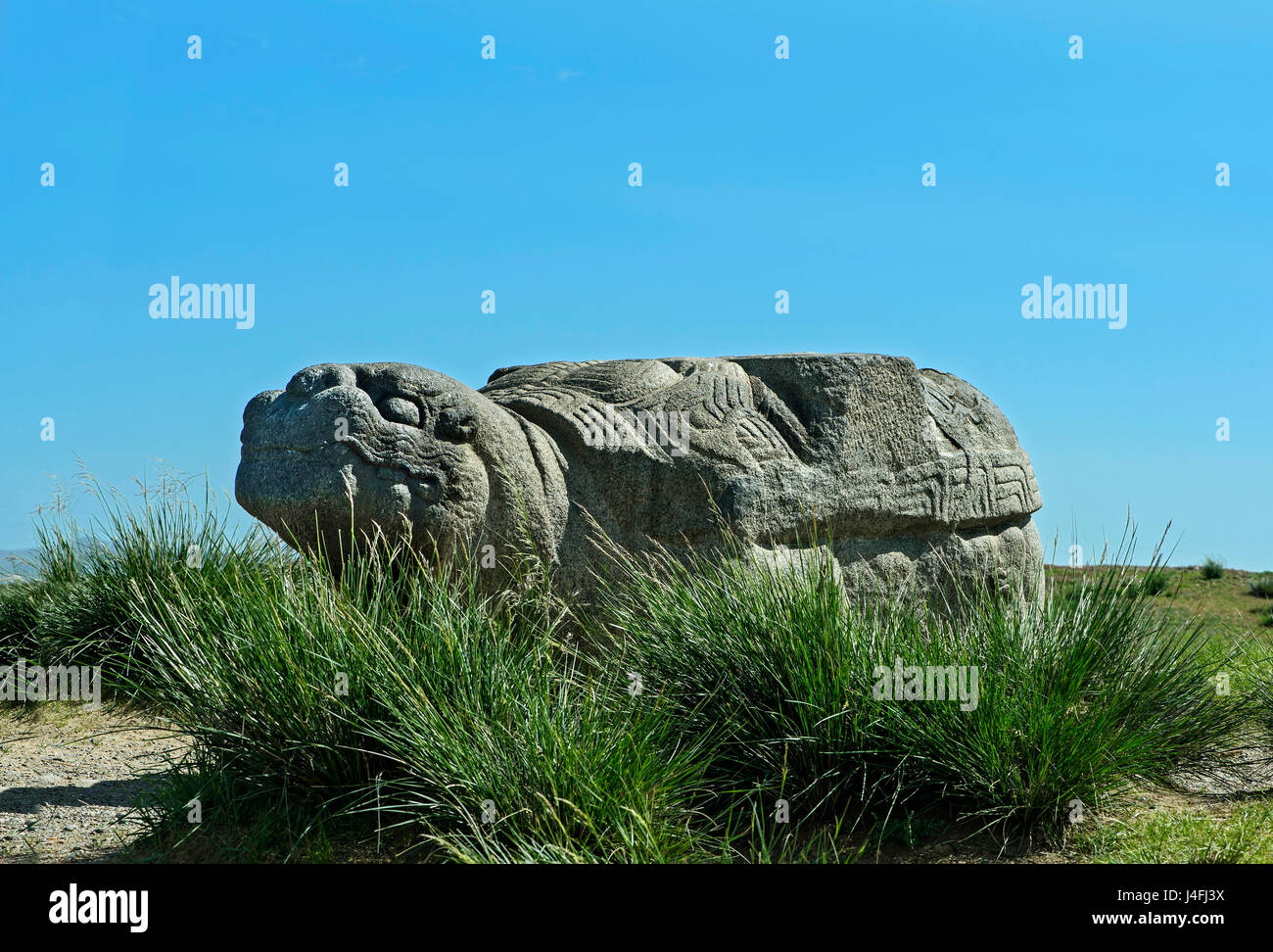 Stone tortoise at the monastery of Erdene Zuu, Kharkhorin. Mongolia ...