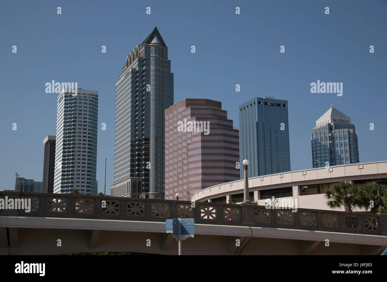 Highrise buildings in Tampa city center Florida USA. May 2017 Stock ...