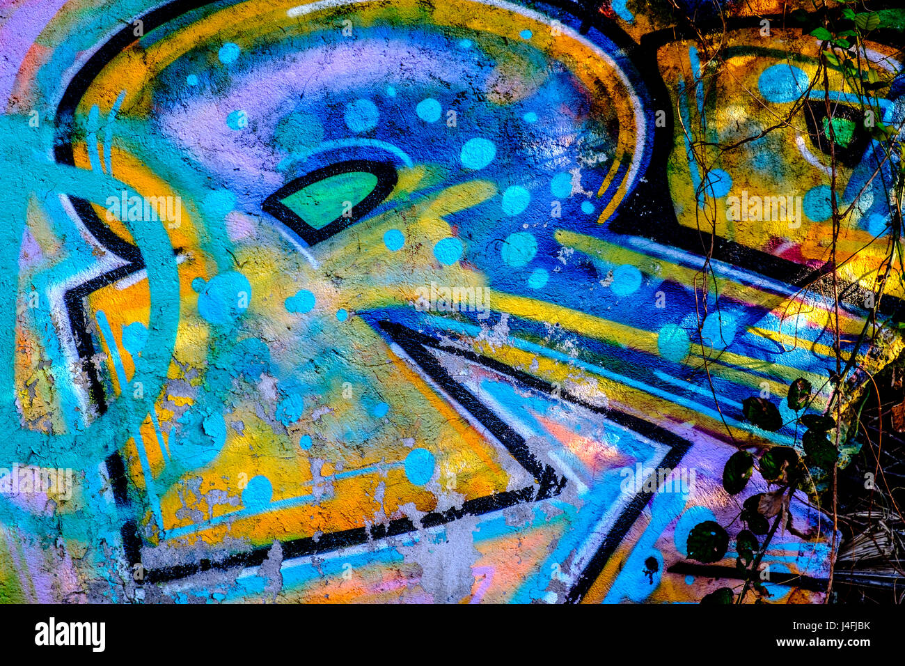 detail of a wall graffiti Stock Photo - Alamy
