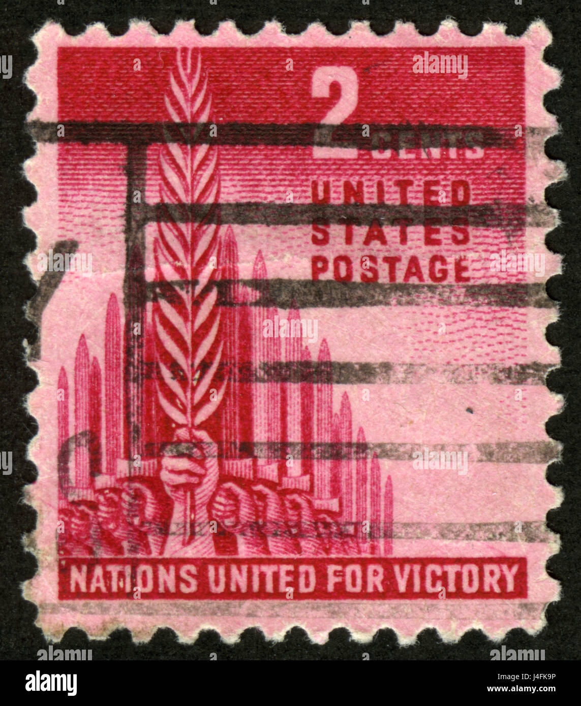US postage stamp, Nations United for Victory Stock Photo - Alamy